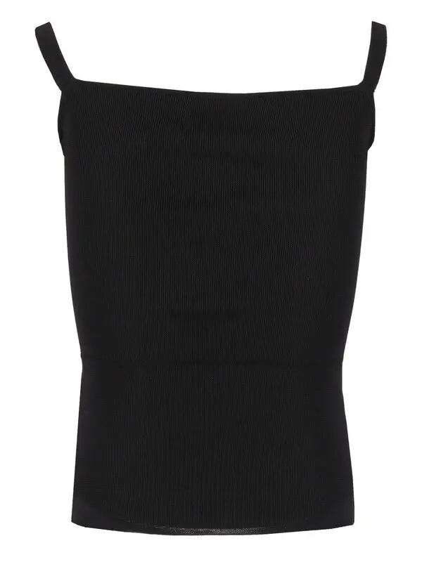 SELF-PORTRAIT Sleeveless Knitted Top