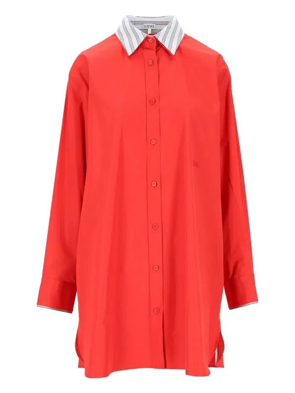 Loewe Popeline Mini Dress - Red