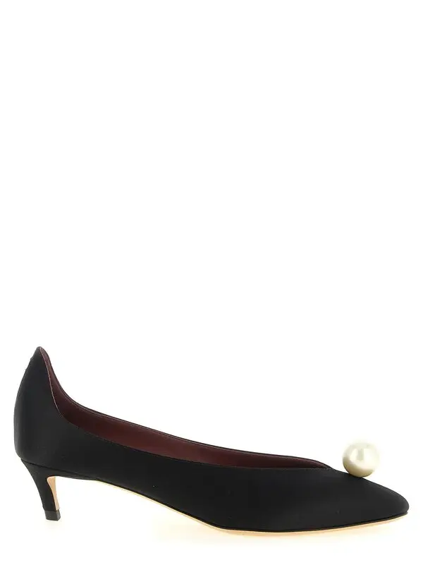 Magda Butrym Silk Blend Pearl Pumps - Black