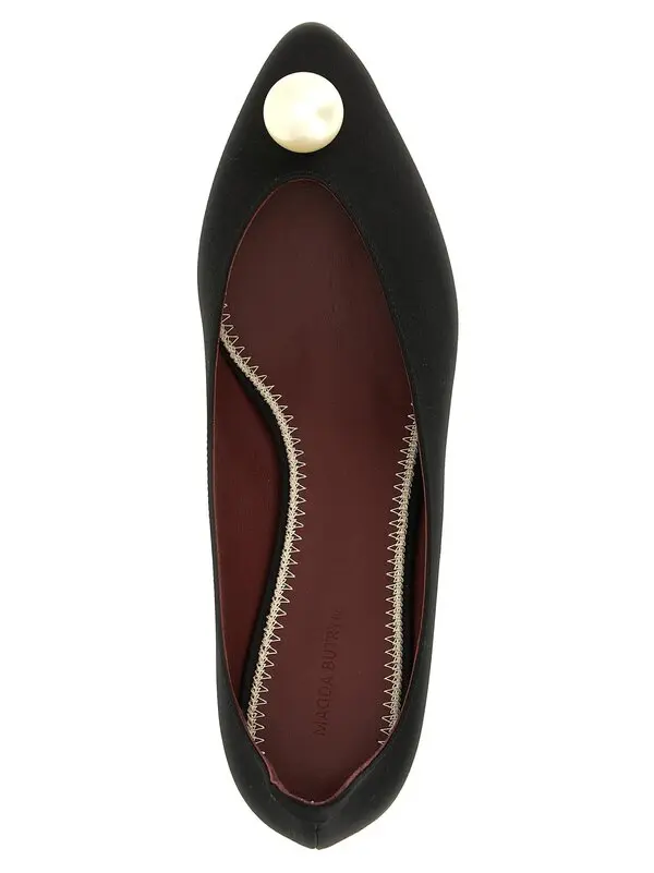 Magda Butrym Silk Blend Pearl Pumps - Black
