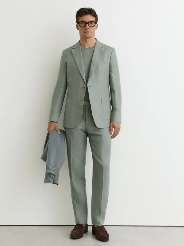 REISS Atlantic C Suit Trousers - Sage