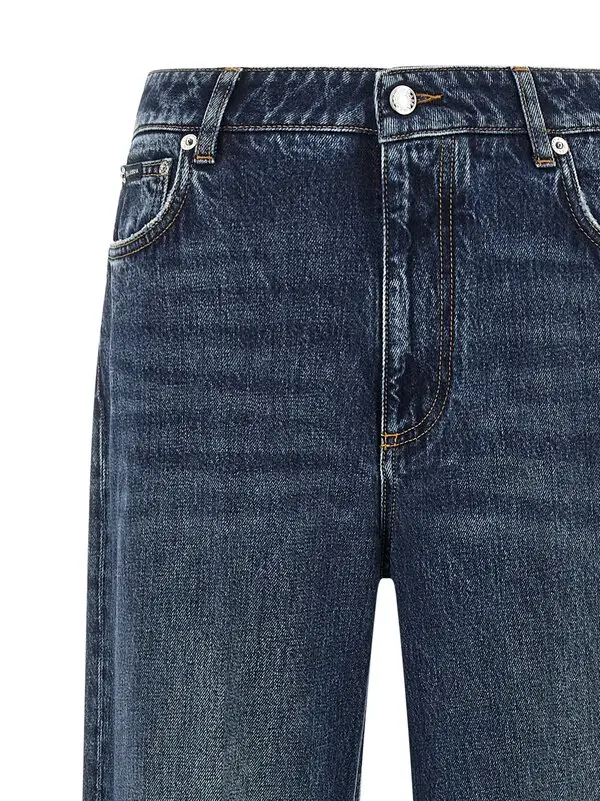 Dolce & Gabbana Logo Plaque Jeans - Blue