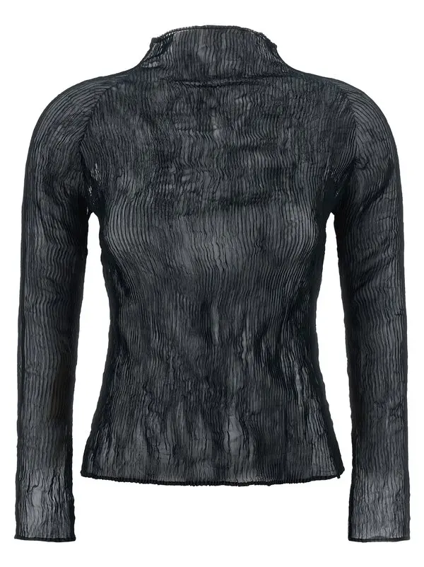 Issey Miyake Chiffon Twist 1' Sweater - Black