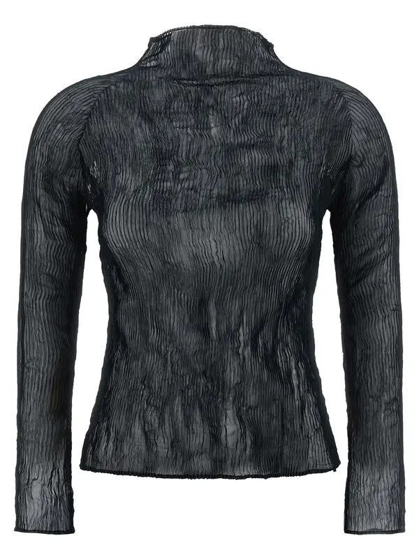 Issey Miyake Chiffon Twist 1 Sweater - Black