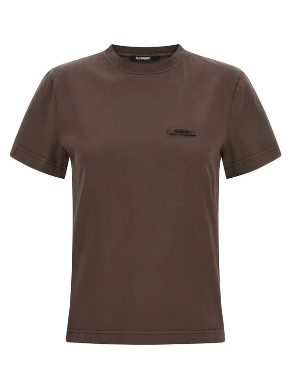 Jacquemus Le T-shirt Gros-grain' T-shirt - Brown