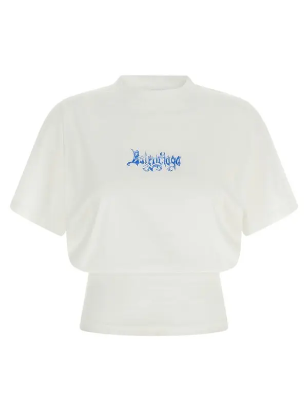 Balenciaga Sketchy" Logo T-shirt - White