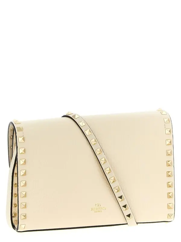 Valentino Garavani Rockstud' Small Shoulder Bag - White