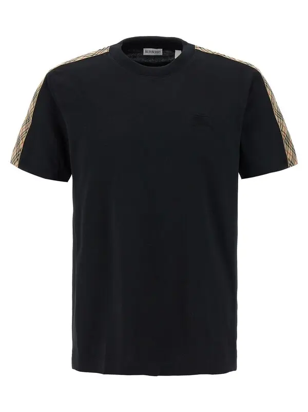 Burberry Check Tape T-shirt - Black