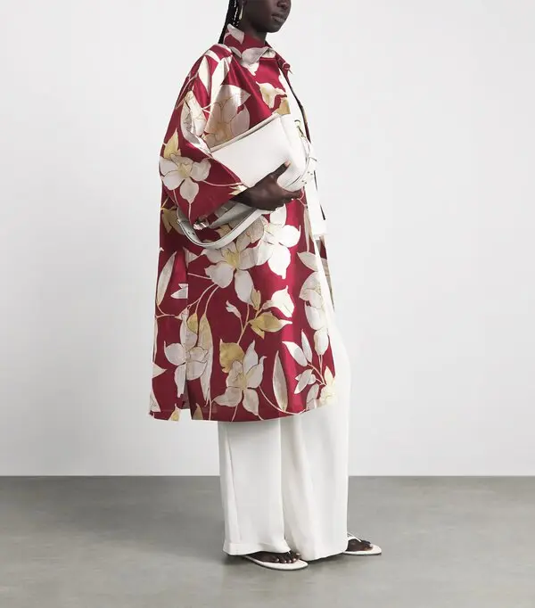 Eskandar Cotton-silk Jacquard A-line Shacket