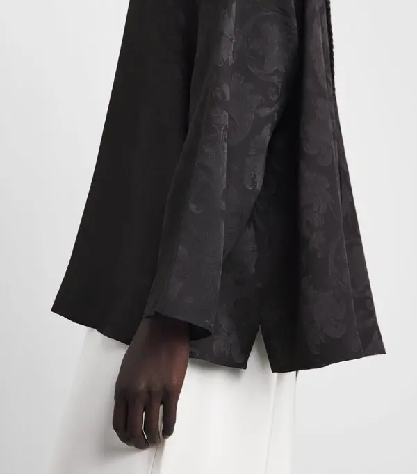 Eskandar Silk Double-stand Collar Shirt