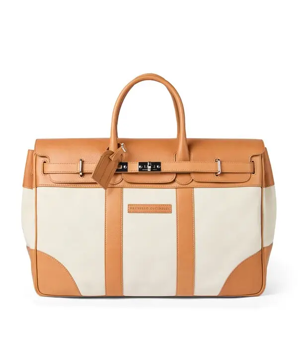 Brunello Cucinelli Grained Leather Country Holdall