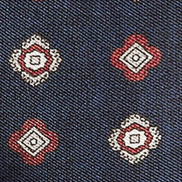 Brunello Cucinelli Silk Medallion Pocket Square - Blue