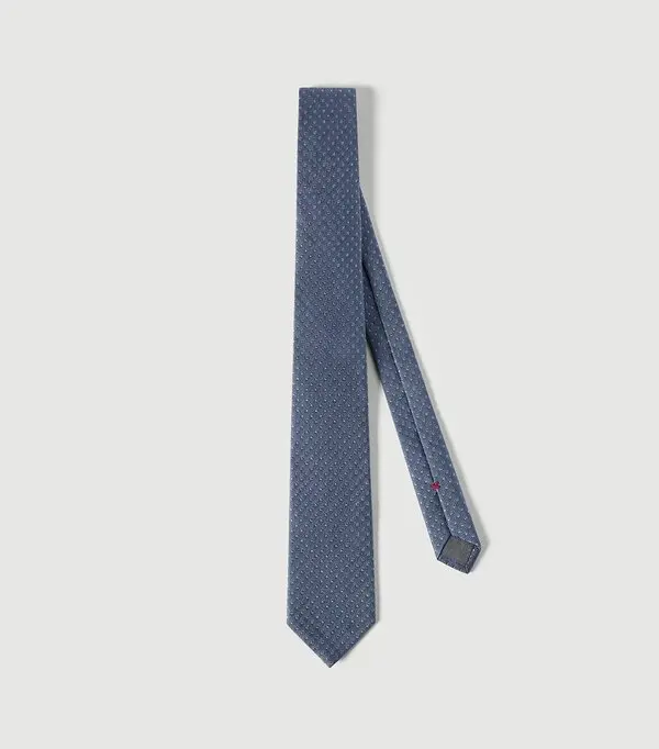 Brunello Cucinelli Silk Jacquard Tie - Blue