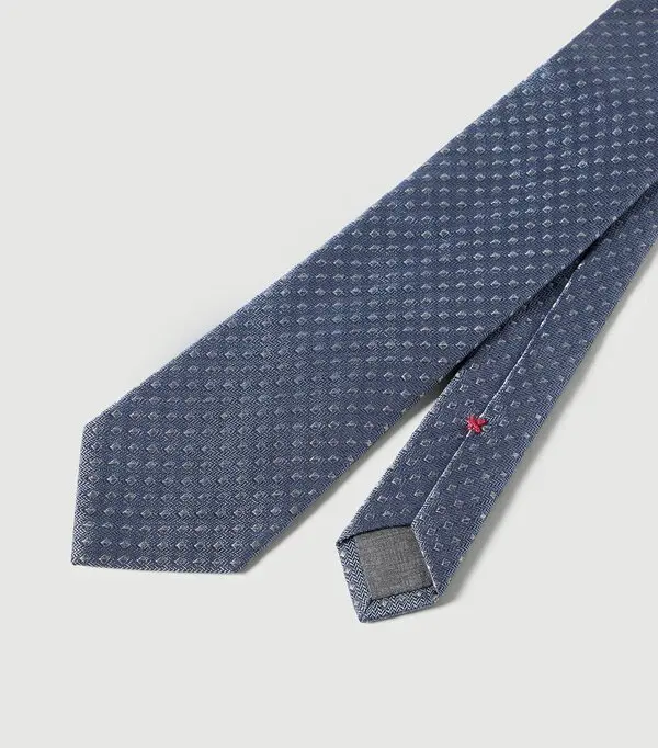Brunello Cucinelli Silk Jacquard Tie - Blue