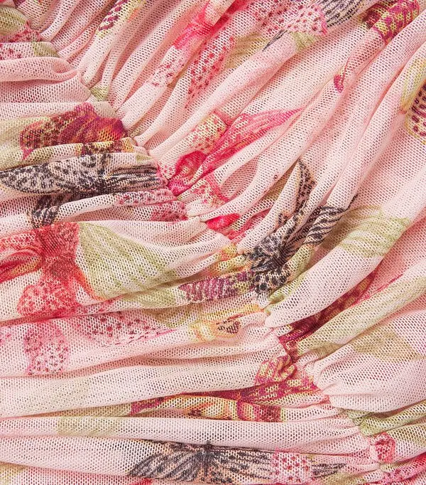 PatBO Chiffon Orchid Bloom Maxi Dress