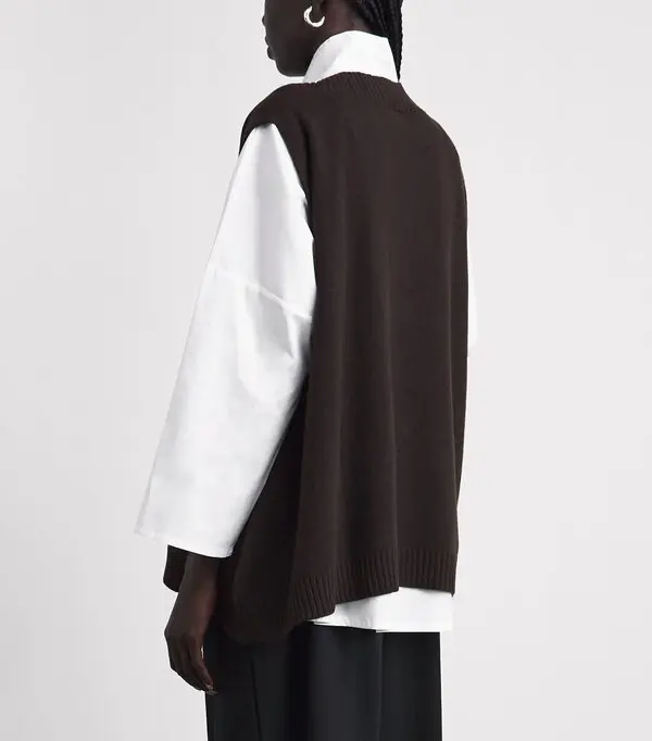 Eskandar Cashmere Plunge-neck Sweater Vest