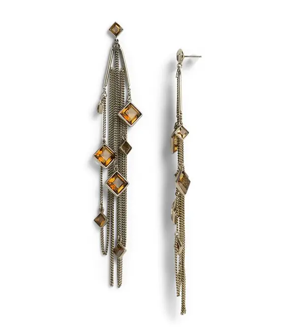 Ralph Lauren Crystal Embellished Earrings - Silver