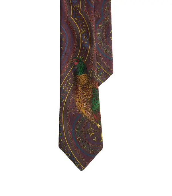 Ralph Lauren Printed Silk Tie - Brown