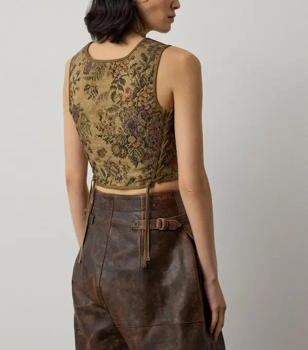 Ralph Lauren Sleeveless Thurlow Corset Top