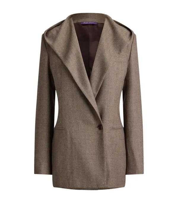 Ralph Lauren Wool Hooded Single-breasted Blazer