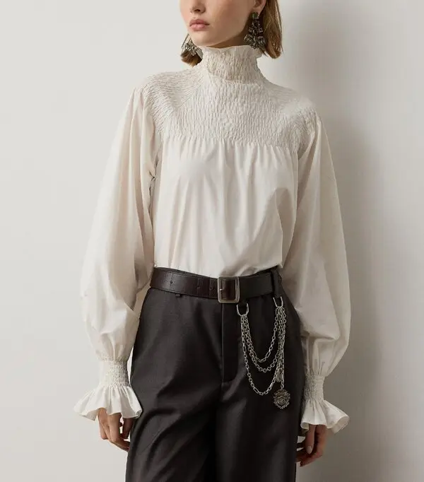 Ralph Lauren Poplin Maddison Blouse