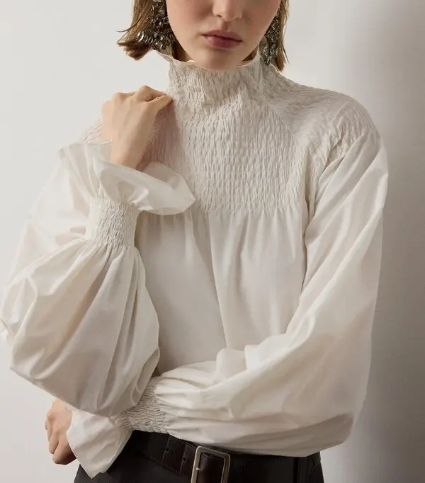 Ralph Lauren Poplin Maddison Blouse