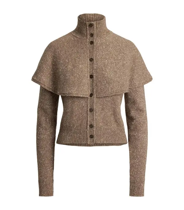 Ralph Lauren Cashmere Cape-overlay Cardigan - Beige