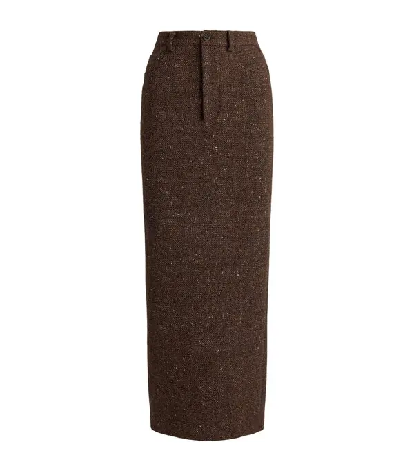 Ralph Lauren Donegal Tweed Fontaine Maxi Skirt