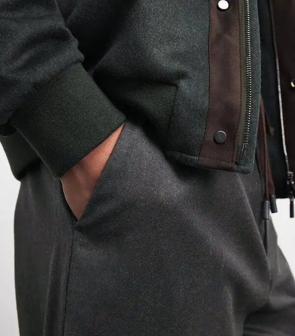 MAURIZIO BALDASSARI Stretch-virgin Wool Drawstring Trousers