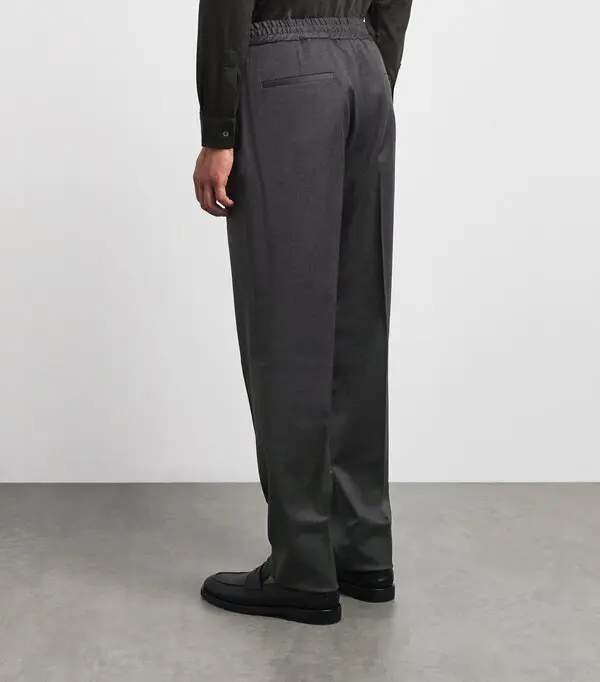 MAURIZIO BALDASSARI Stretch-virgin Wool Drawstring Trousers