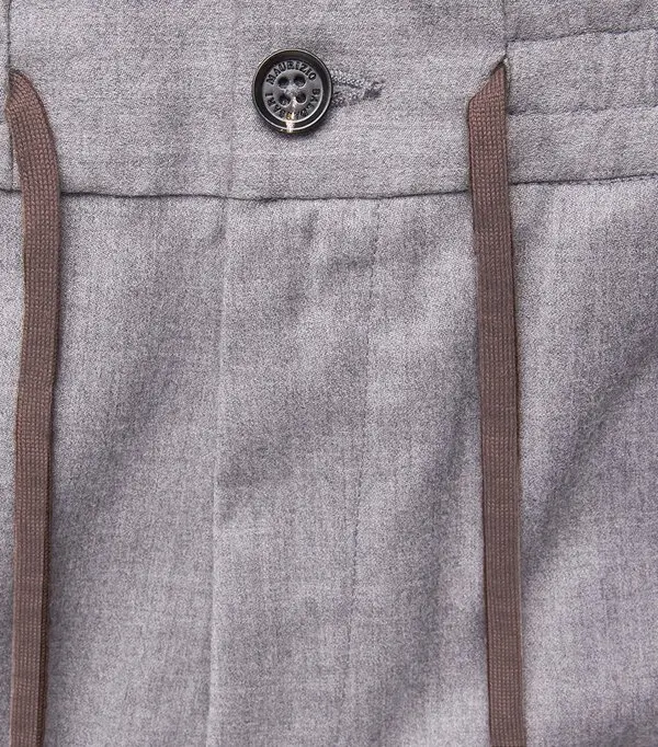 MAURIZIO BALDASSARI Stretch-virgin Wool Drawstring Trousers