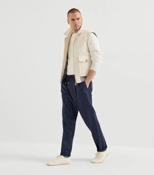 Brunello Cucinelli Virgin Wool Pleated Drawstring Trousers