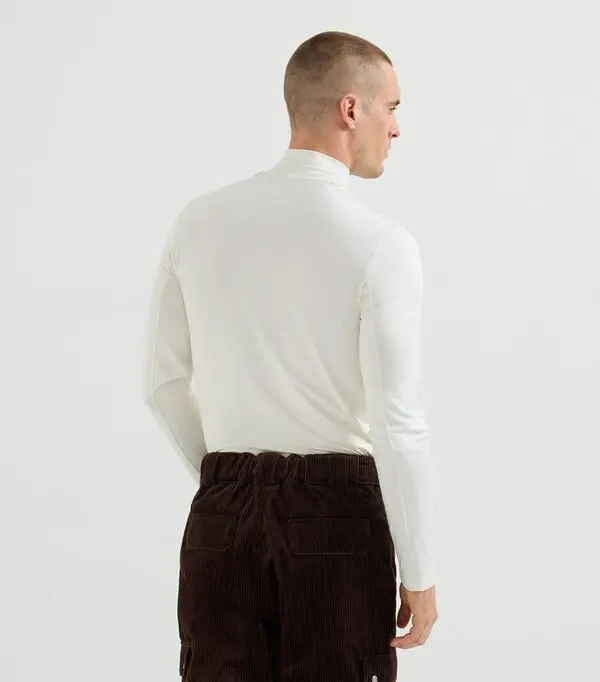 Brunello Cucinelli Stretch-silk Rollneck Sweatshirt