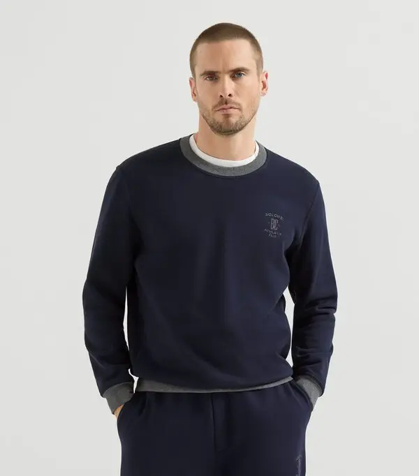 Brunello Cucinelli Cotton Embroidered Sweatshirt