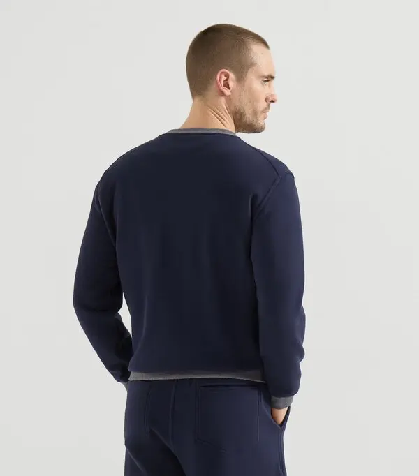Brunello Cucinelli Cotton Embroidered Sweatshirt