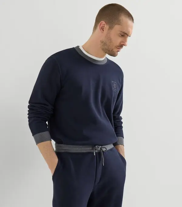 Brunello Cucinelli Cotton Embroidered Sweatshirt