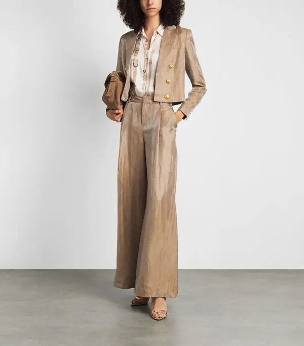 L'Agence Linen-blend Allanah Trousers
