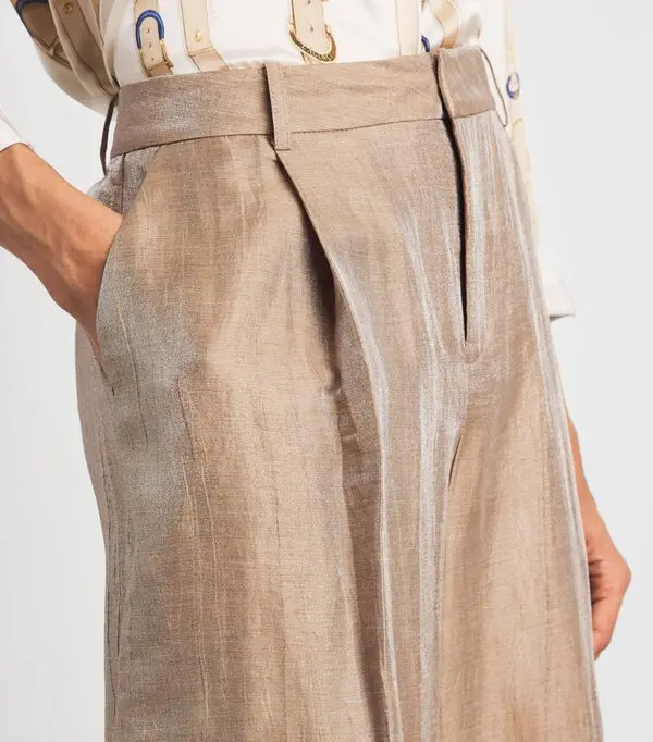 L'Agence Linen-blend Allanah Trousers