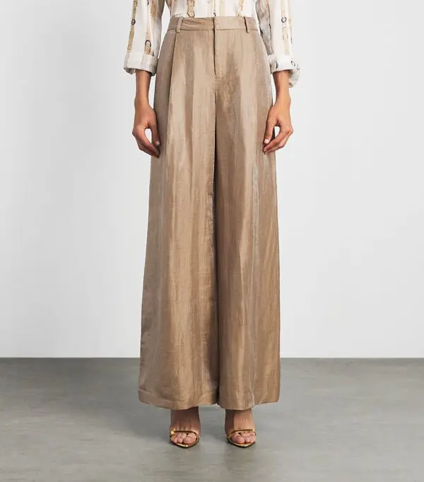 L'Agence Linen-blend Allanah Trousers