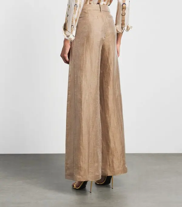 L'Agence Linen-blend Allanah Trousers