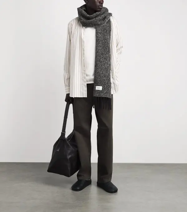 NN.07 Alpaca-wool-blend Fringed Scarf