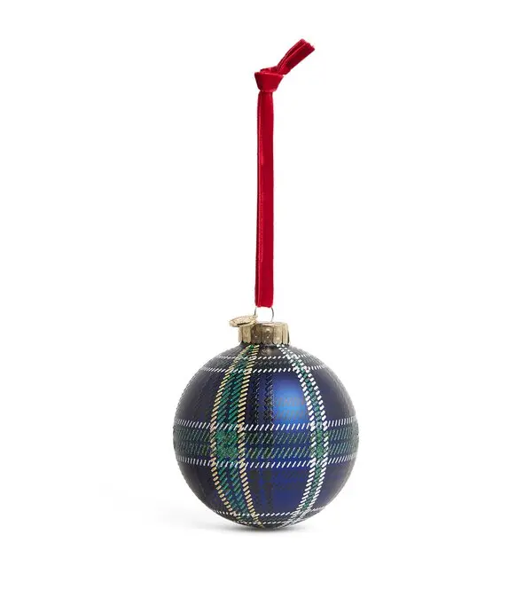 Harrods Tartan Bauble - Green