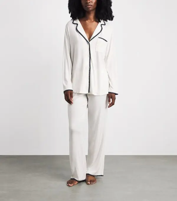 Eberjey Frida Long Pyjama Set - Ivory