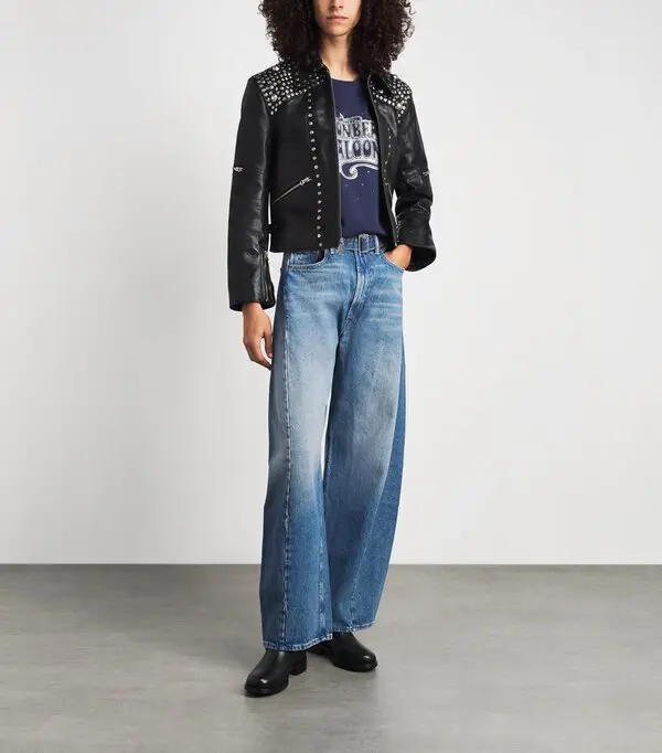 MOTHER Belted The Spoonful Nerdy High-rise Barrel Jeans