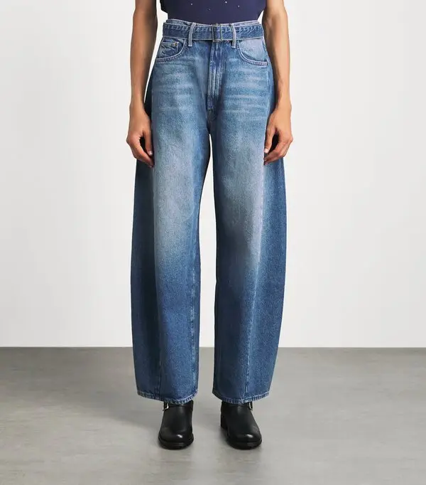 MOTHER Belted The Spoonful Nerdy High-rise Barrel Jeans