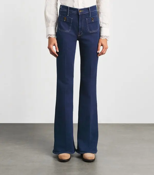 MOTHER Patch Pocket The Doozy High-rise Flared Jeans