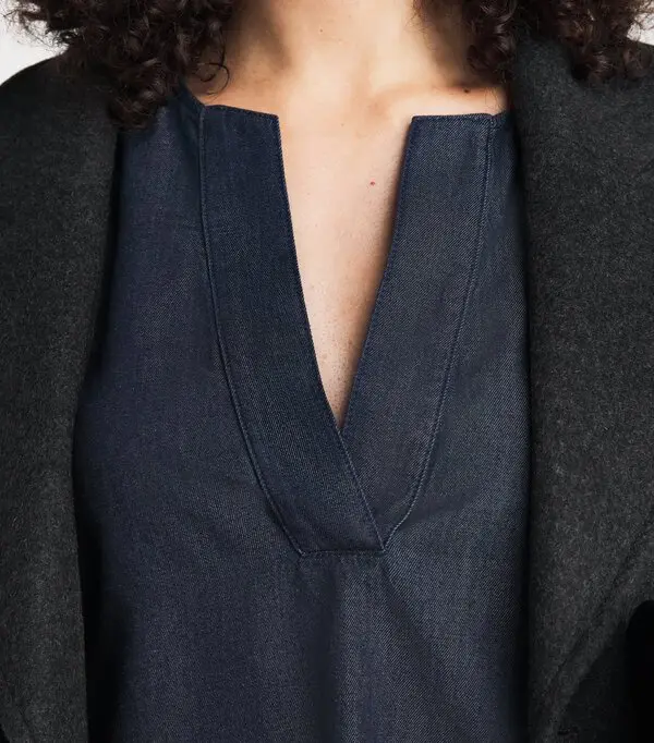 FRAME Denim The Off Duty Popover Blouse