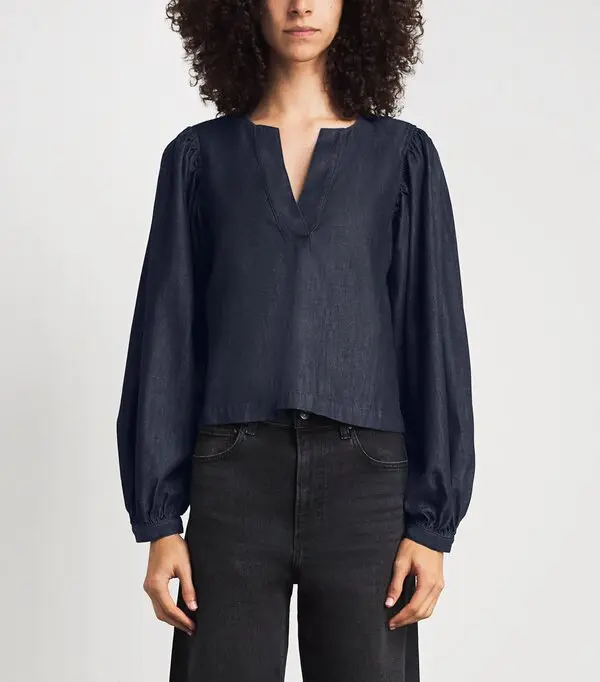 FRAME Denim The Off Duty Popover Blouse