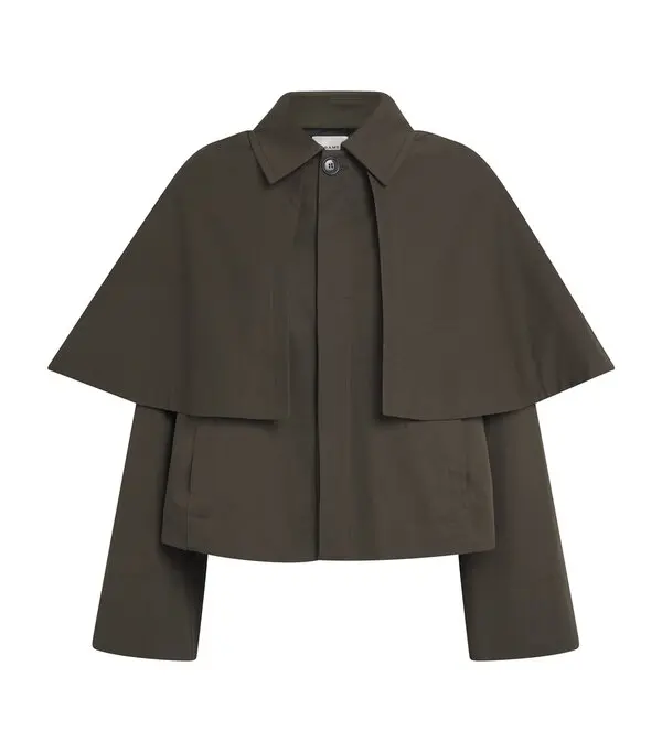 FRAME Cotton Storm-flap Trench Jacket - Green