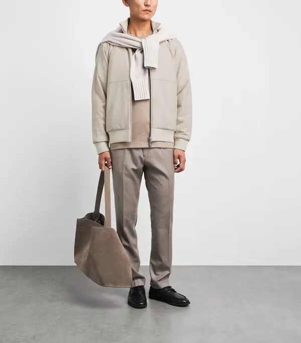 Marco Pescarolo Cashmere-blend Reversible Bomber Jacket